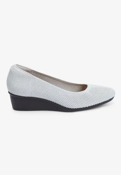 COMFORTVIEW The Rowen Slip-on Pump - Silver Metallic