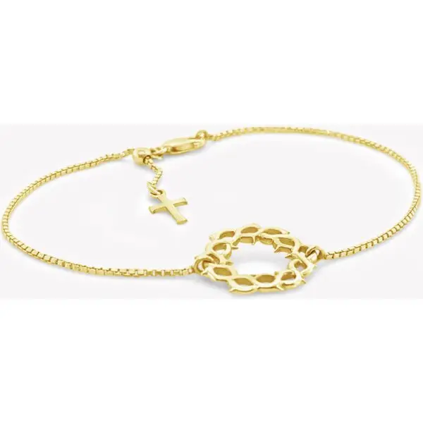 RIZEN JEWELRY Crown Of Thorns Slider Bracelet - 18k Gold Plated