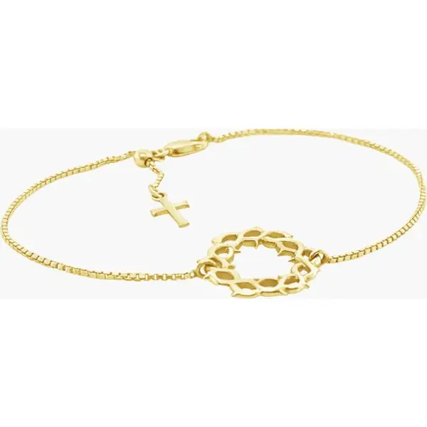 RIZEN JEWELRY Crown Of Thorns Slider Bracelet - 18k Gold Plated