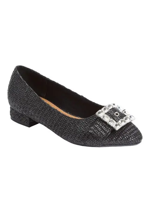 COMFORTVIEW The Genessa Slip On Flat - Black