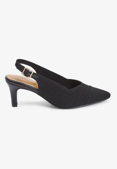 COMFORTVIEW Karoline Slingback Pumps - Black