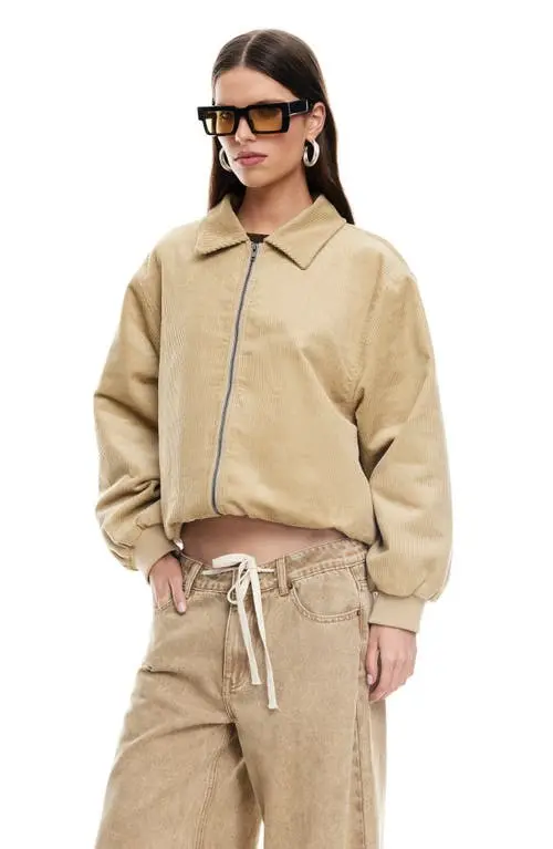 Lioness Corduroy Bomber Jacket - Latte