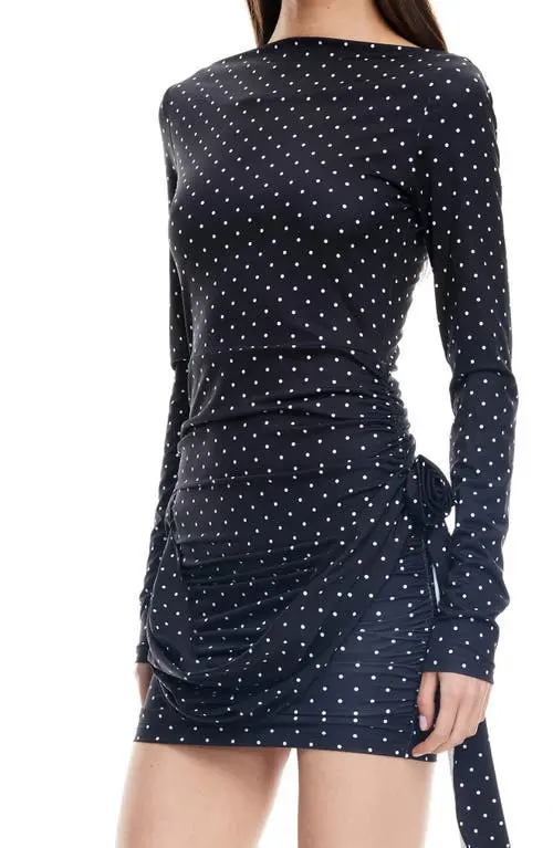 knee length dresses for ladies Yves Mini Dress Onyx Polka main image 1