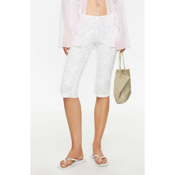Lioness Lace Capri Pants - Ivory