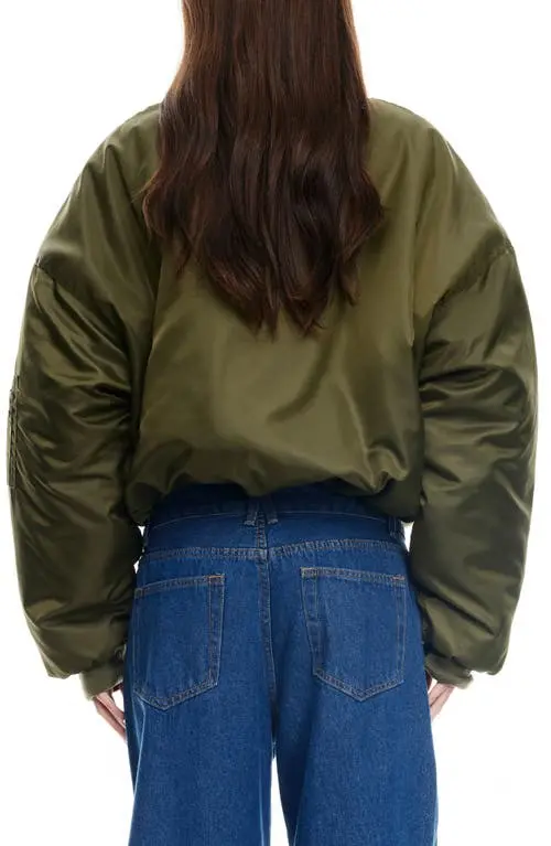 Lioness Essential Crop Bomber Jacket - Mineral
