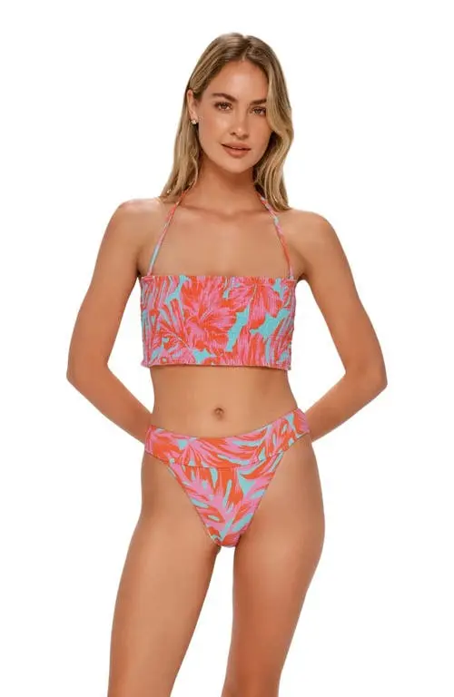 SWIM SYSTEMS Byron High Waist Bikini Bottom - Palm Daze Rib