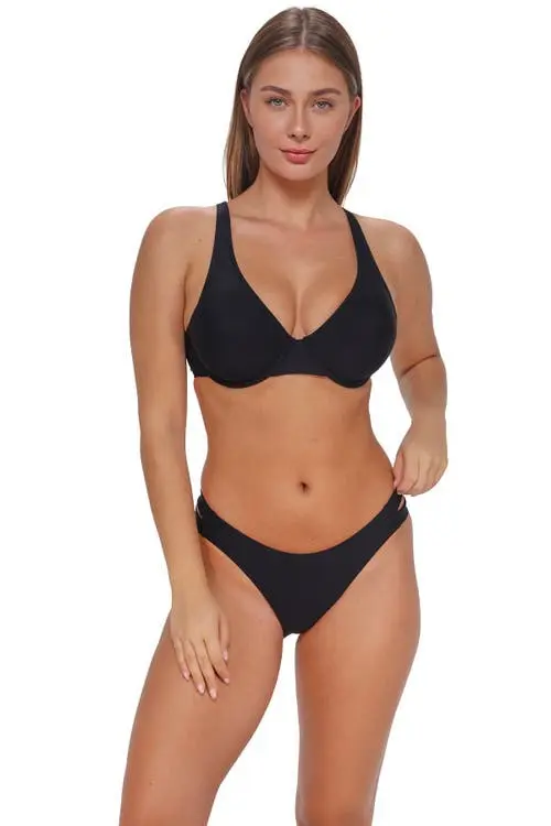 SUNSETS Ally Underwire Bikini Swimsuit Top - Black