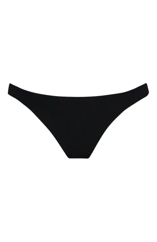 PACIFICA BY SUNSETS Tate Tab Side Bikini Bottom - Black Pacifica Rib