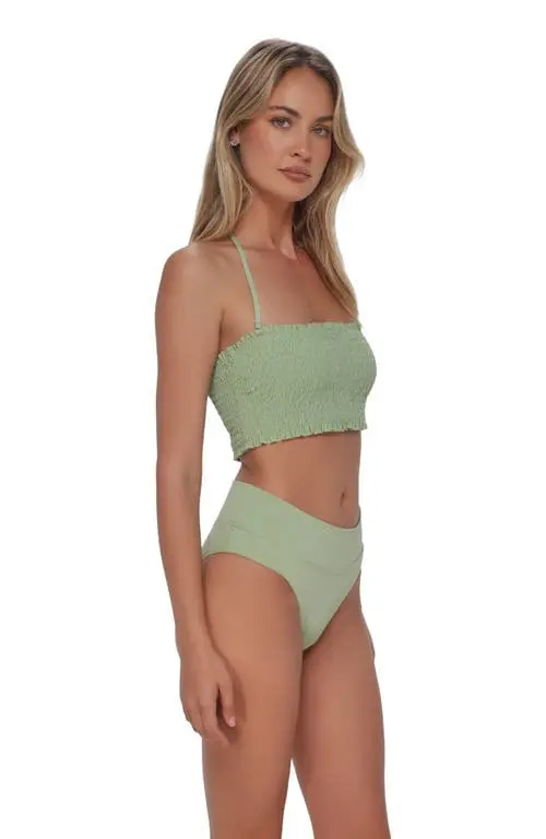 SWIM SYSTEMS Laura Fold Over Bikini Bottom - Aloe Lurex