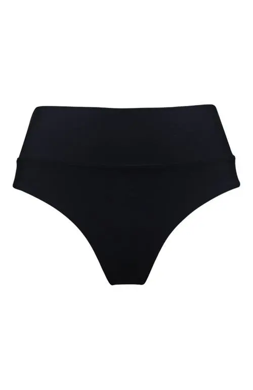 SWIM SYSTEMS Laura Fold Over Bikini Bottom - Black