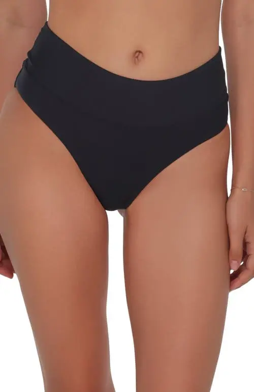 SWIM SYSTEMS Laura Fold Over Bikini Bottom - Black