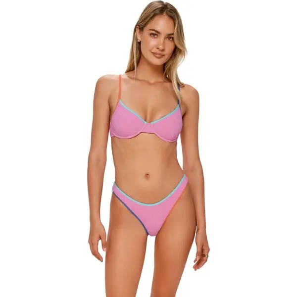 SWIM SYSTEMS Dani Scoop Bikini Bottom - Cotton Candy Scrunch
