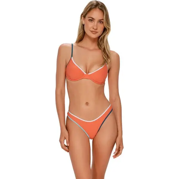 SWIM SYSTEMS Dani Scoop Bikini Bottom - Persimmon