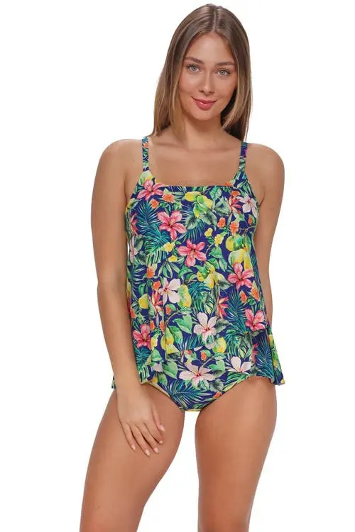 SUNSETS Elena Dd Cup Tankini Top - Seaside Harvest