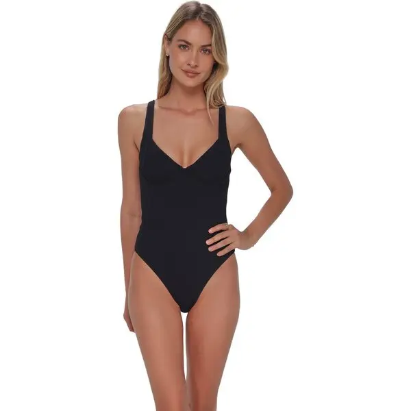 PACIFICA BY SUNSETS Mazzy One-piece Swimsuit - Black Pacifica Rib