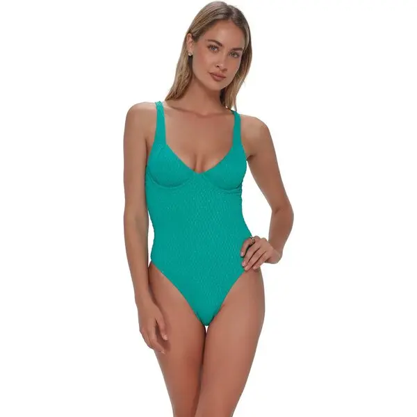 PACIFICA BY SUNSETS Mazzy One-piece Swimsuit - Jade Jewel Lurex