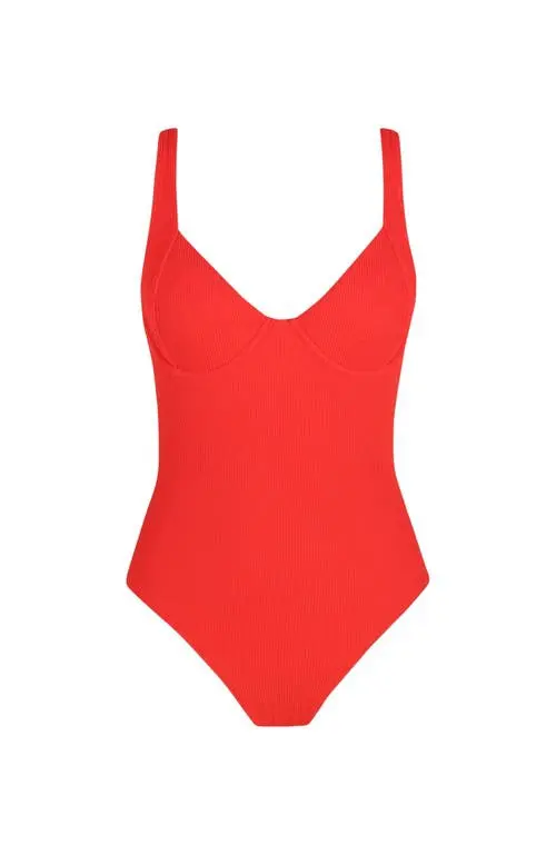 PACIFICA BY SUNSETS Mazzy One-piece Swimsuit - Red Hot Rib