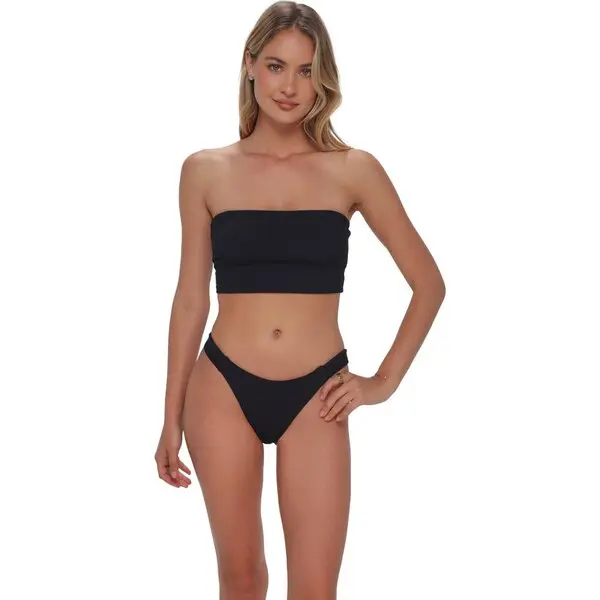 PACIFICA BY SUNSETS Shellie Tube Top Bikini - Black Pacifica Rib