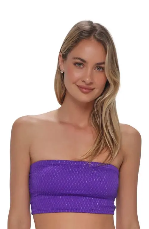 PACIFICA BY SUNSETS Shellie Tube Top Bikini - Purple Gem Lurex