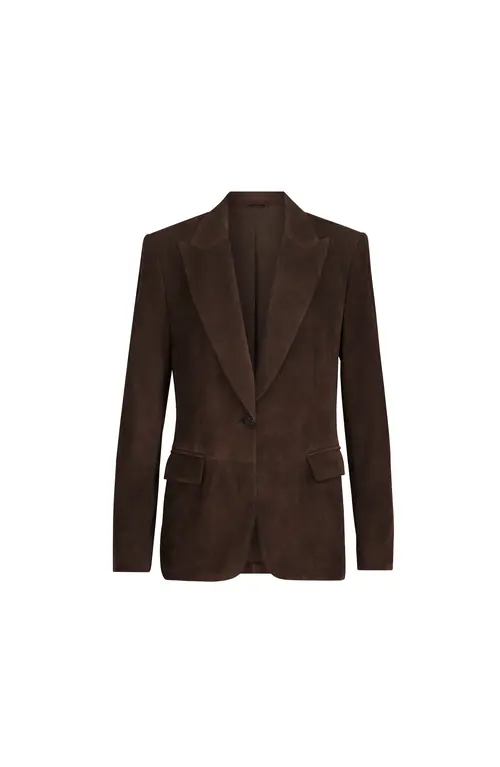 Brunello Cucinelli Suede Blazer - Rust Brown