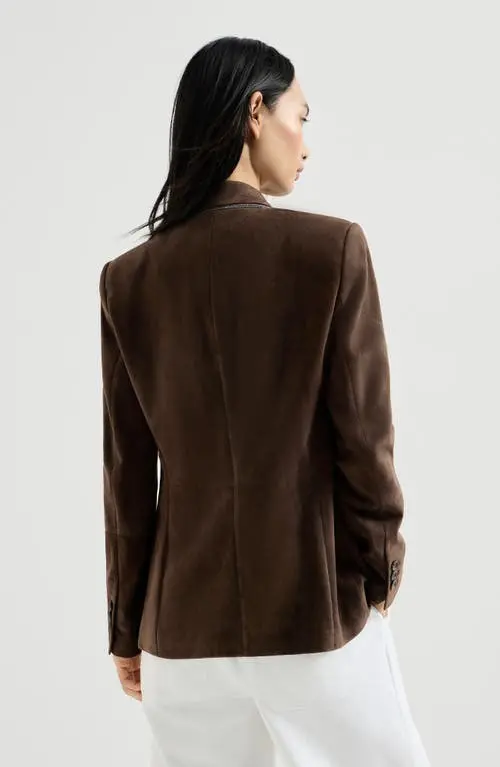 Brunello Cucinelli Suede Blazer - Rust Brown