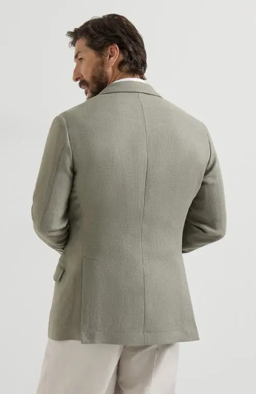 Brunello Cucinelli Hopsack Deconstructed Blazer - Khaki