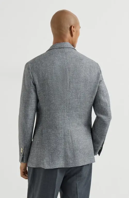 Brunello Cucinelli Hopsack Deconstructed Blazer - Medium Grey