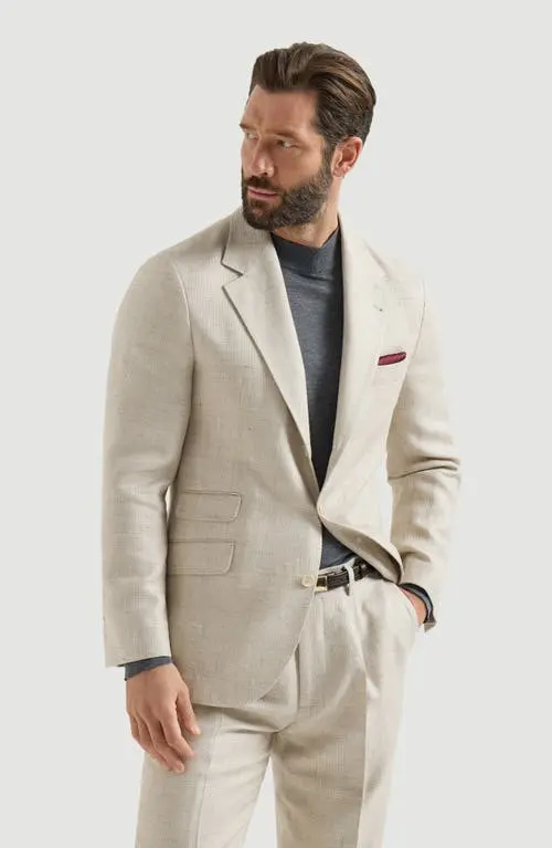 Brunello Cucinelli Hopsack Deconstructed Blazer - Sand