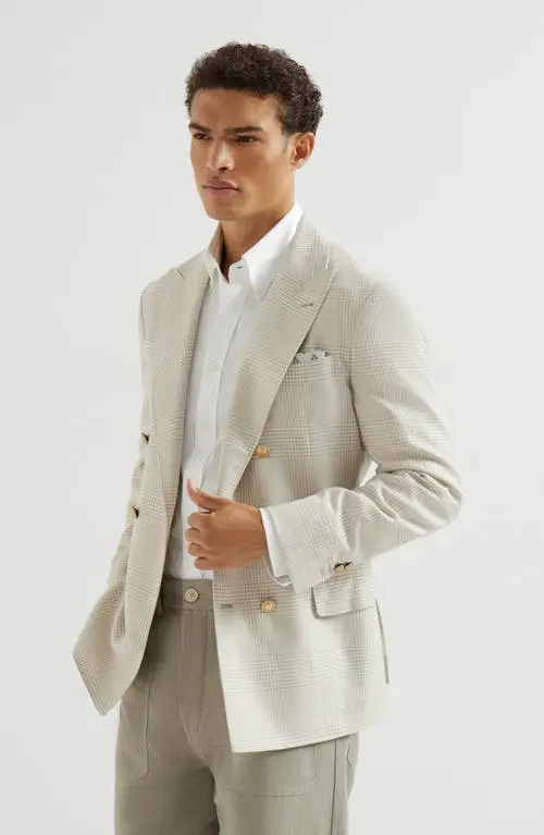 Brunello Cucinelli Prince Of Wales Deconstructed Blazer - Yuta