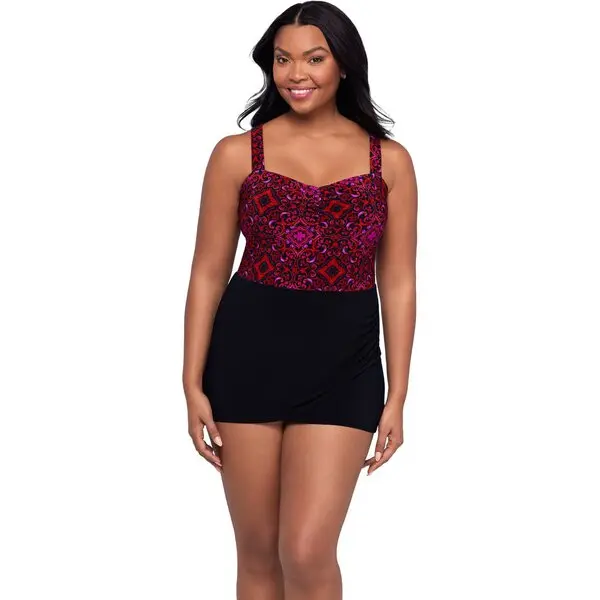 TRIMSHAPER Sweetheart Neckline Swimdress - Razzulejos