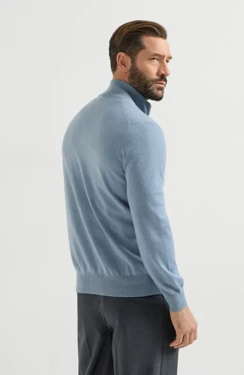 Brunello Cucinelli Cashmere Zip-up Cardigan - Slate