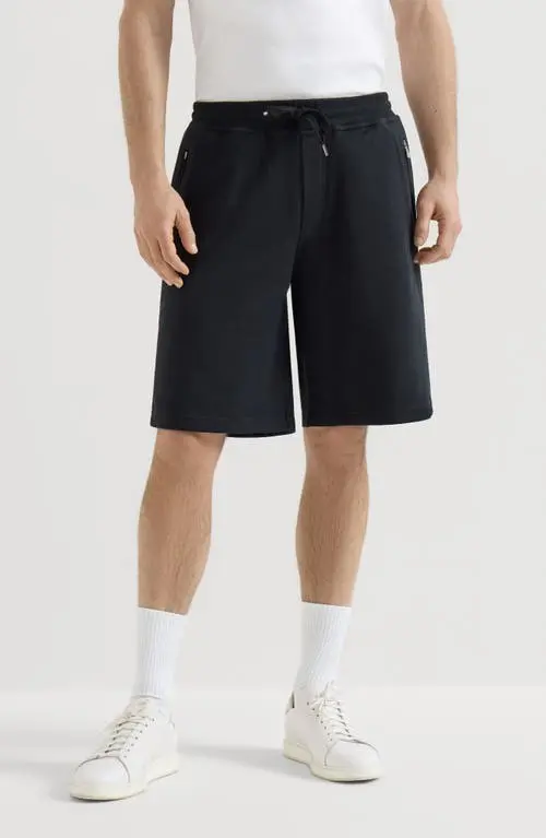Brunello Cucinelli French Terry Bermuda Shorts - Black