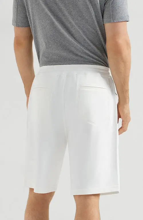 Brunello Cucinelli Techno Cotton French Terry Bermuda Shorts - Off-white