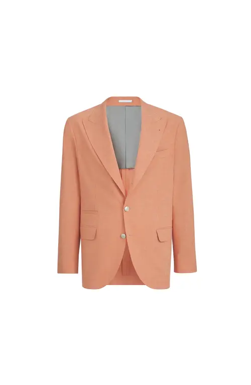 Brunello Cucinelli Blazer With Peak Lapel - Apricot