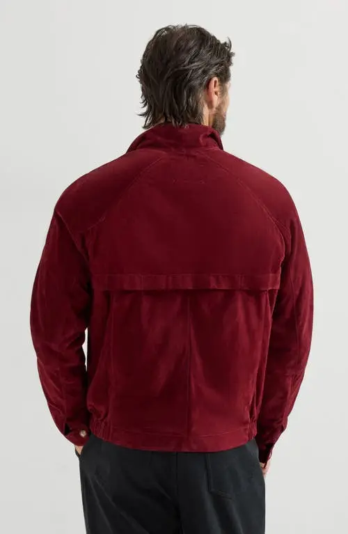 Brunello Cucinelli Suede Zip-up Jacket - Cherry