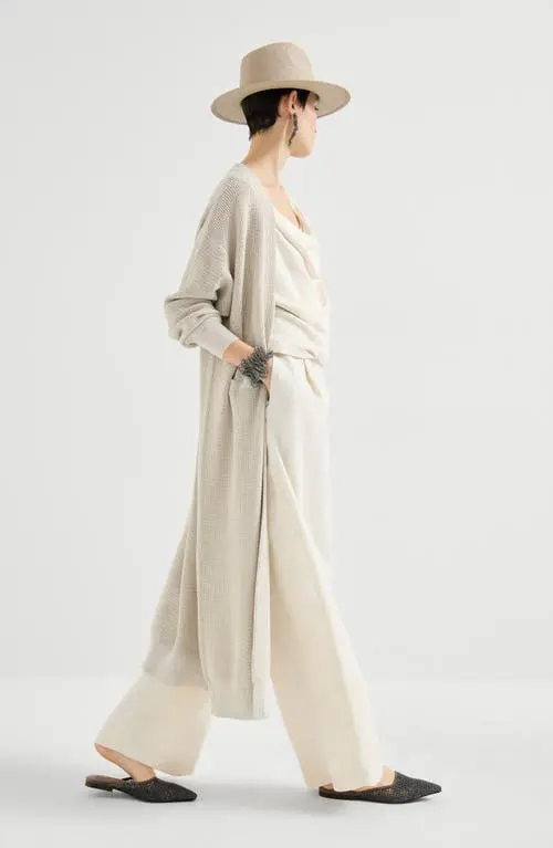 Brunello Cucinelli Sparkling Net Long Cardigan