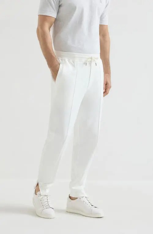 Brunello Cucinelli Trousers With Crête - Off-white