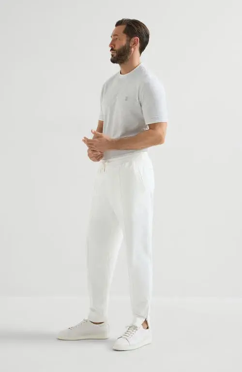 Brunello Cucinelli Trousers With Crête - Off-white