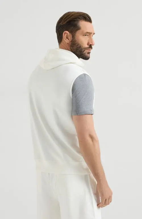 Brunello Cucinelli Sleeveless French Terry Sweatshirt - Off-white