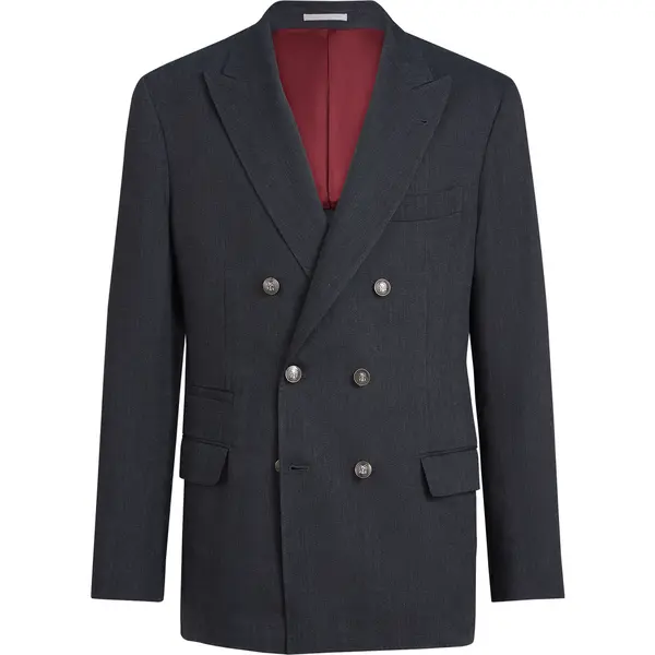 Brunello Cucinelli Chevron Deconstructed Blazer - Anthracite