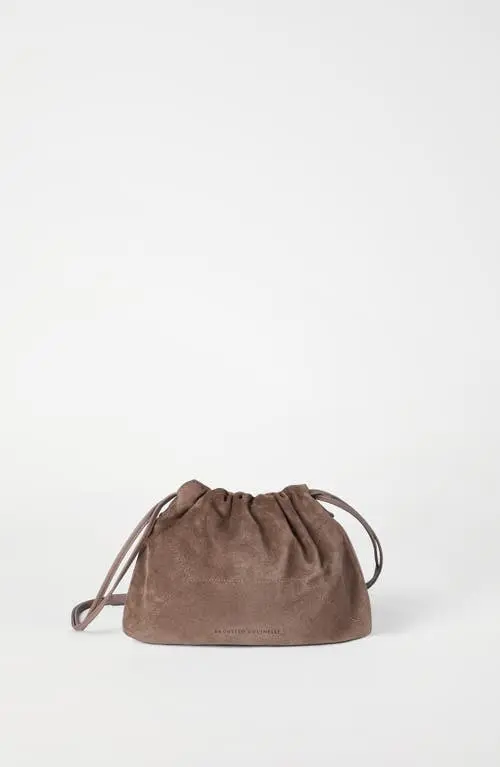 Brunello Cucinelli Suede Duo Pouch Bag - Brown