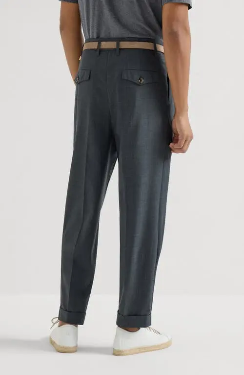 Brunello Cucinelli Virgin Wool Trousers - Anthracite