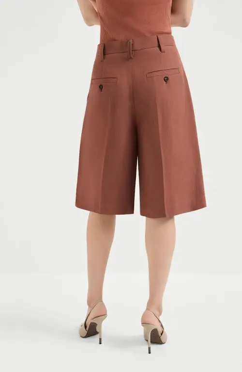 Brunello Cucinelli Bermuda Sartorial Shorts - Orange