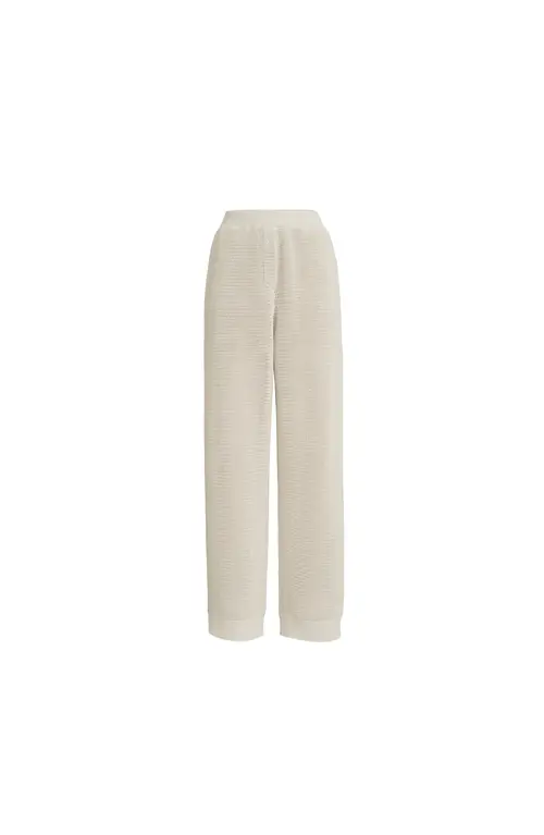 Brunello Cucinelli Sparkling Net Knit Trousers - Oat
