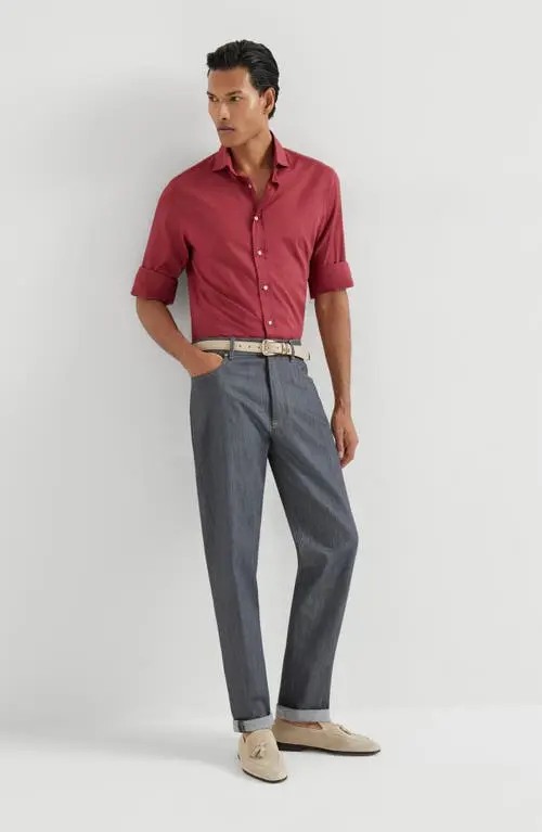 Brunello Cucinelli Comfort Denim Trousers - Medium Grey