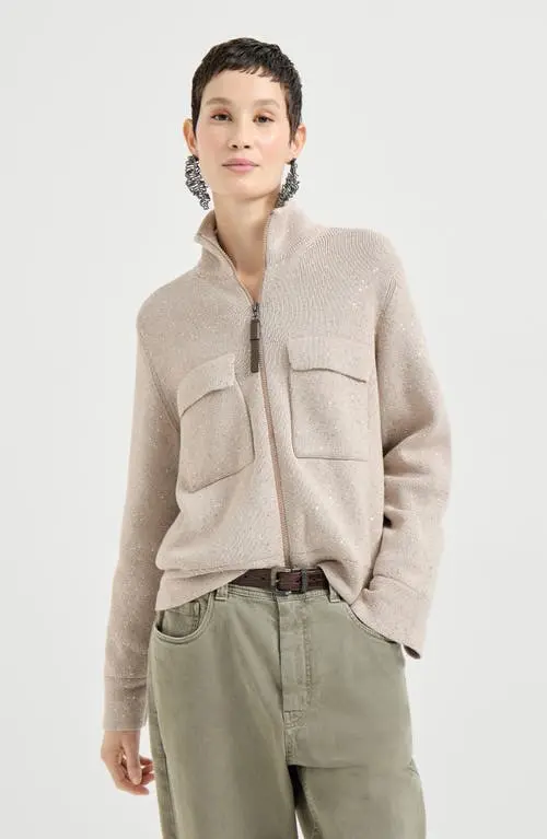 Brunello Cucinelli Cotton Diamond Yarn Outerwear Jacket