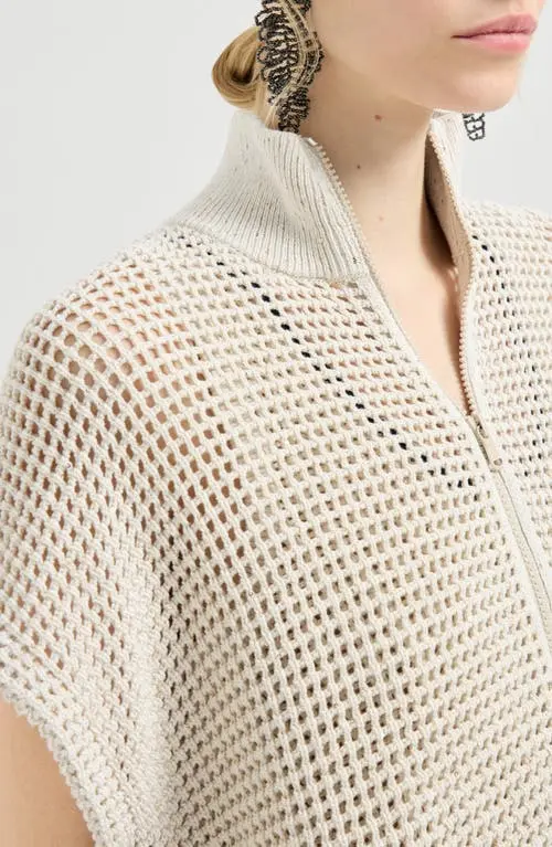 Brunello Cucinelli Cotton Net Cardigan
