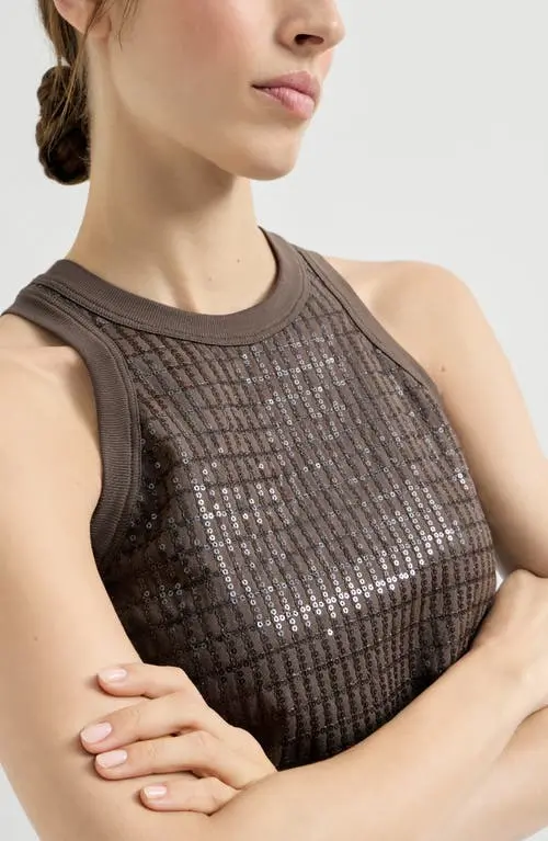 Brunello Cucinelli Embroidered Jersey Top