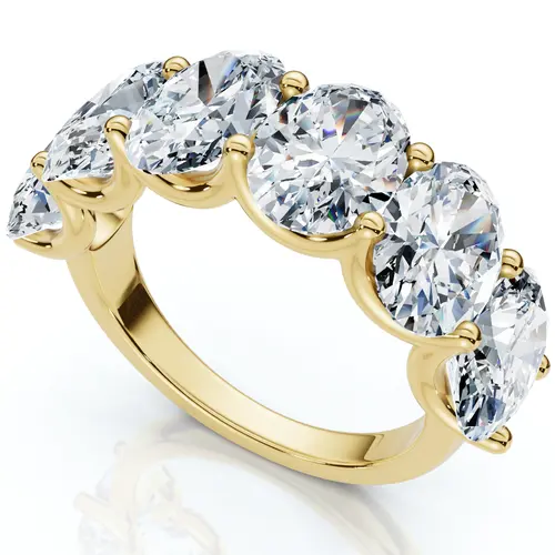 BLISS DIAMOND 6ct Oval Lab Grown Diamond Anniversary Ring - 14k Yellow Gold
