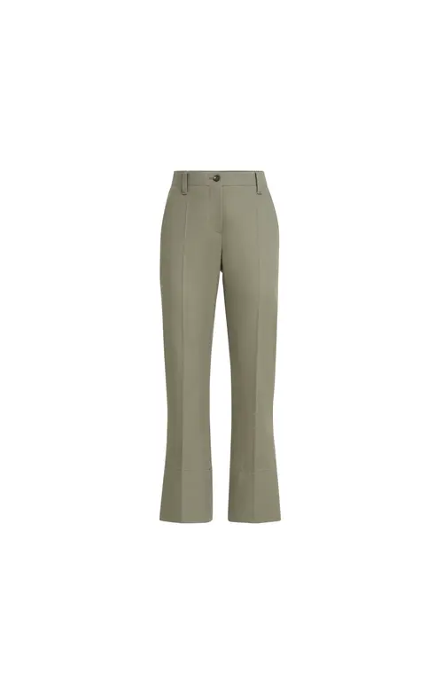 Brunello Cucinelli Kick Flare Cigarette Trousers - Olive